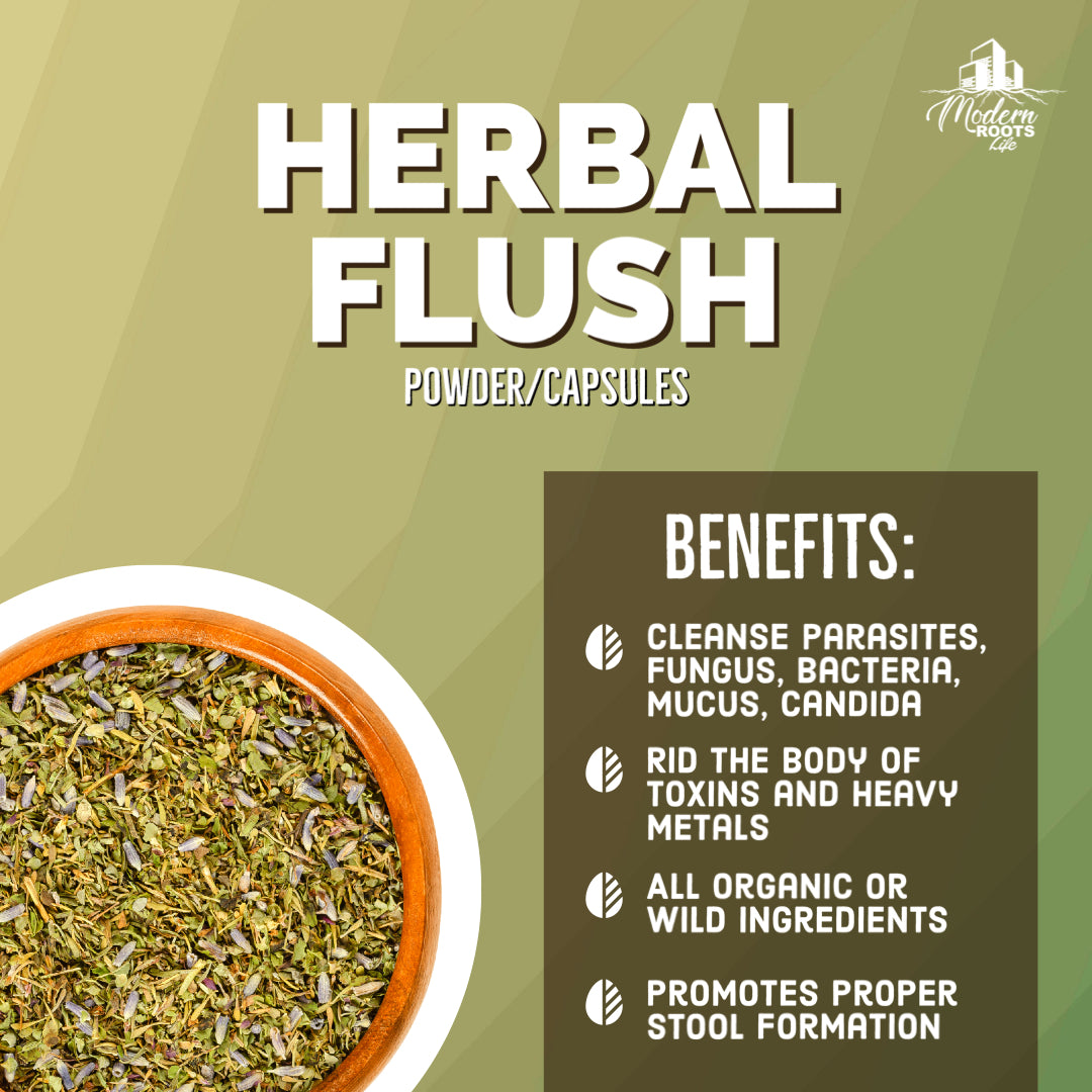 Herbal Flush For Adults | Natural Herbal Detox Powder or Capsules ...
